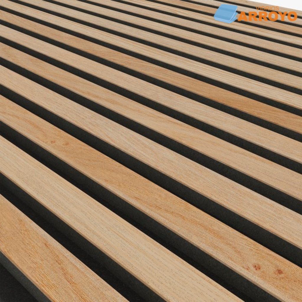 Panel Alistonado - Roble rústico natural - Vidrios Arroyos