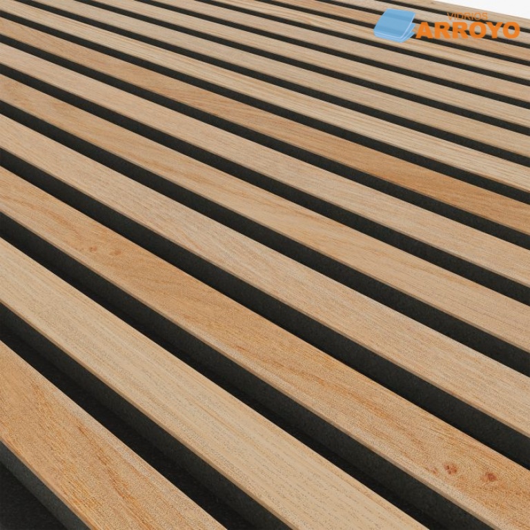 Panel Alistonado - Roble rústico natural - Vidrios Arroyos